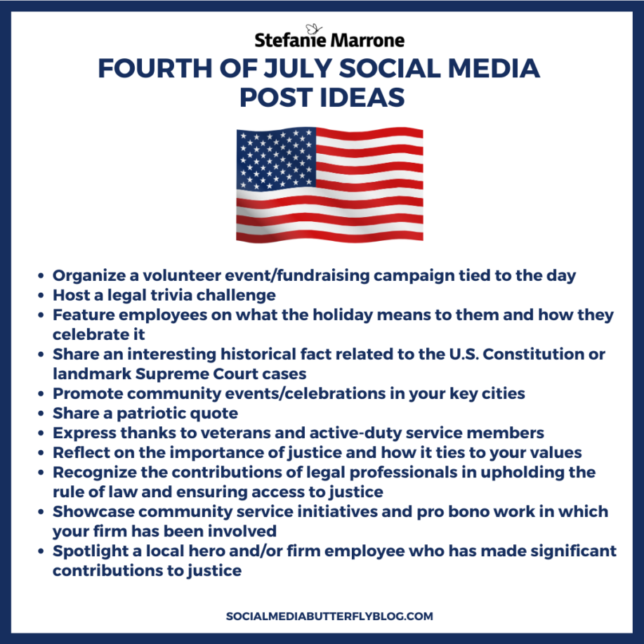 Fourth of July Social Media Post Ideas for Law Firms | The Social Media ...